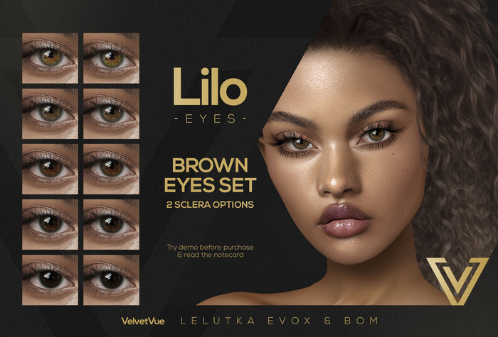 Second Life Marketplace - [ VelvetVue ] Lilo :: Brown eyes